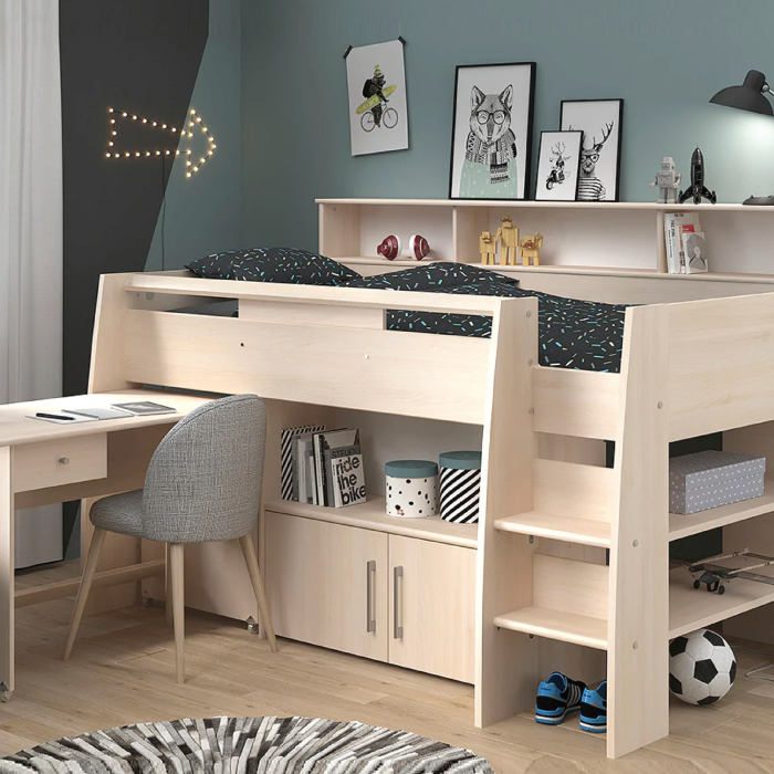 Double mid sleeper with storage store